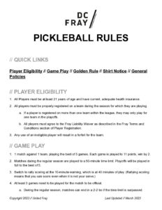 Pickleball Rules - DC | DC Fray